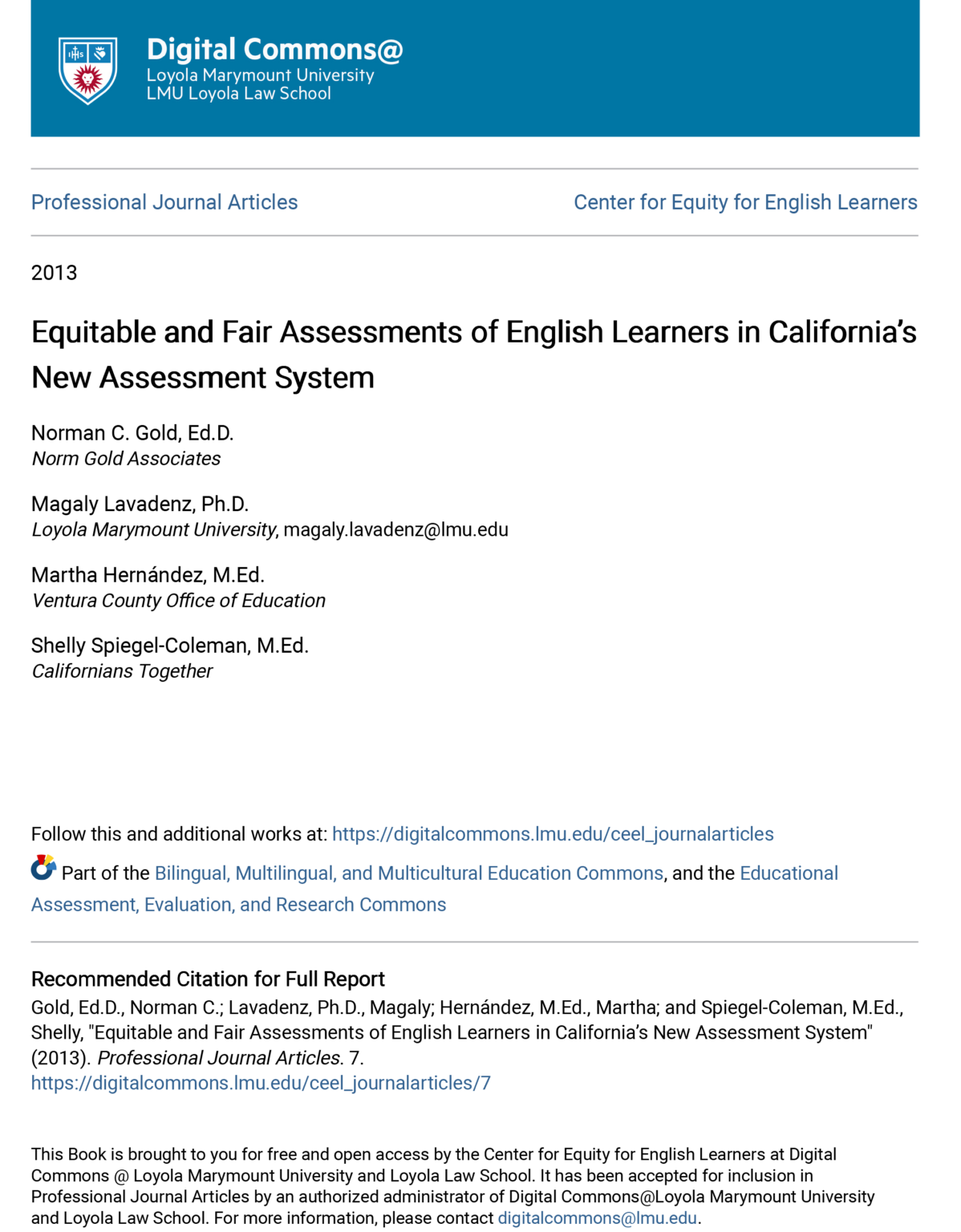 Equitable and Fair Assessments of English Learners in California’s New ...